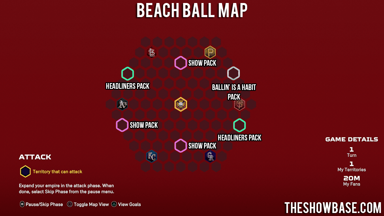 Beach Ball Map Conquest Hidden Rewards MLB The Show 25